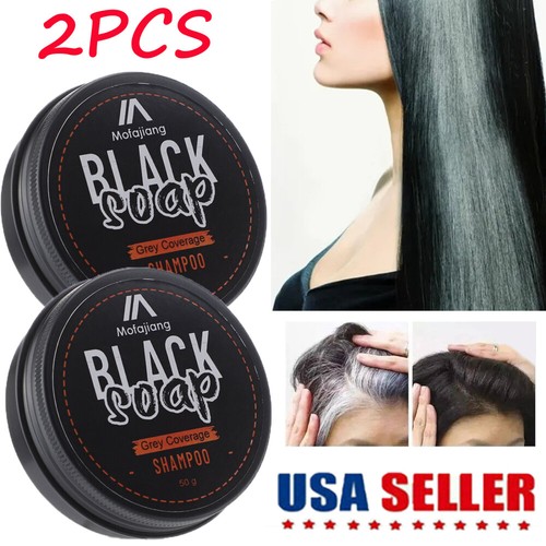 2x Gray Gone Soap - Gray Gone Bar Shampoo, Gray Hair Coverage Soap for ...