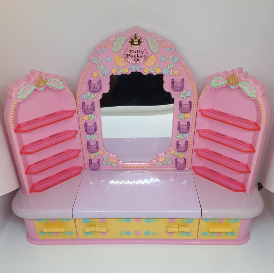 Polly Pocket - Tiny Trinkets Pyjama Party Dressing Table Playset - Bluebird 1990 | eBay