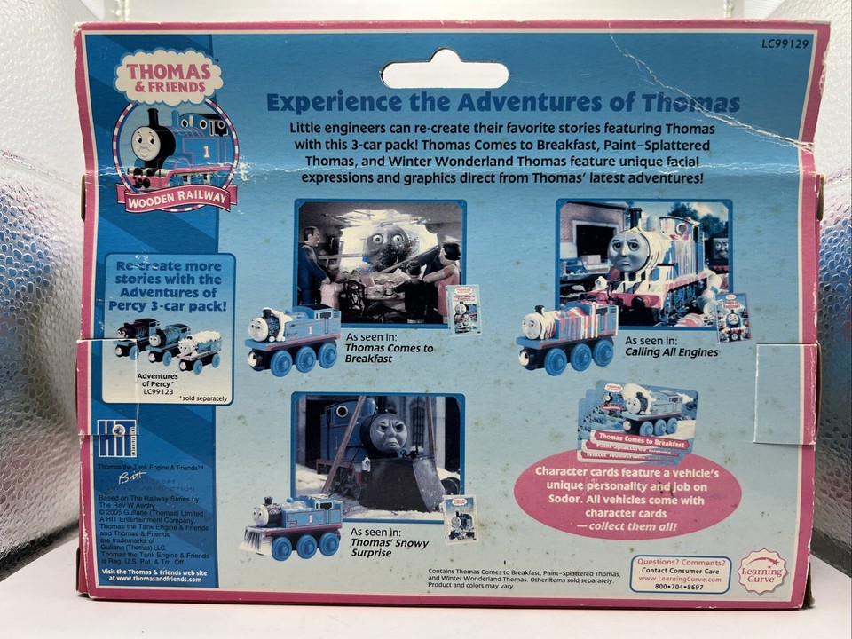 Thomas Friends Wooden Railway Train ADVENTURES OF THOMAS 3 PACK 2005 ...