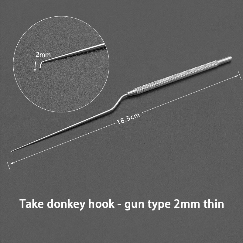 Stainless Steel Cerumen Hook Ear Use Hook Gun Type Hospital ENT ...