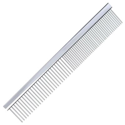 Groom Professional Fine/Coarse Chrome Dog Comb for Grooming, 19cm | eBay UK