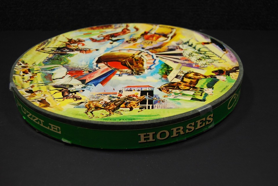 Vintage Springbok Round Jigsaw Puzzle Horses # 2022 - 500+ Pcs - 1969 ...