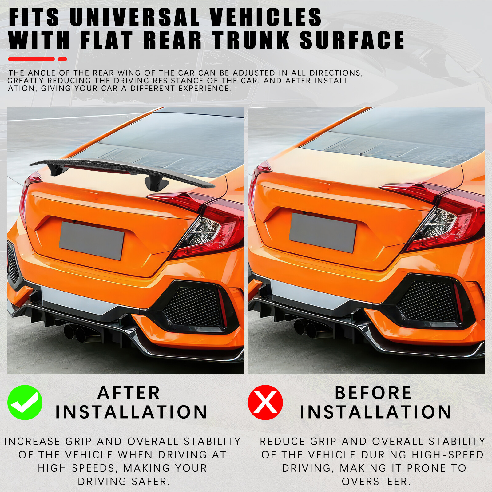 46"GT Style Carbon Look Car Trunk Lid Spoiler Wing For Lexus IS250 ...