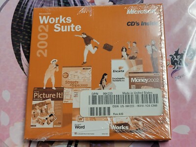 Microsoft Works Suite 2002 Software CD + Product Key, Brand New Factory ...