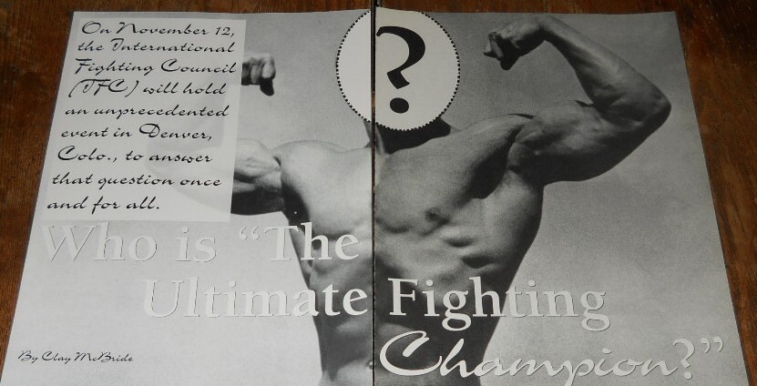 UFC 1 Magazine Ads! mini poster tickets ultimate fighting championship ...