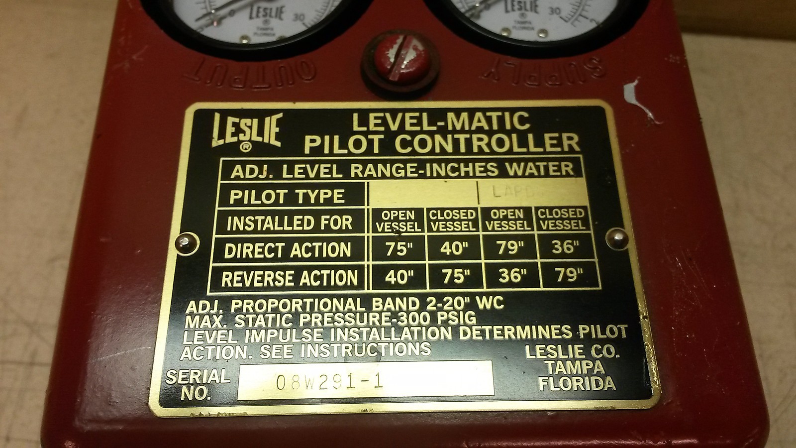 NOS Leslie Controls Level-Matic Floatless Level Controller Pilot LAPB ...