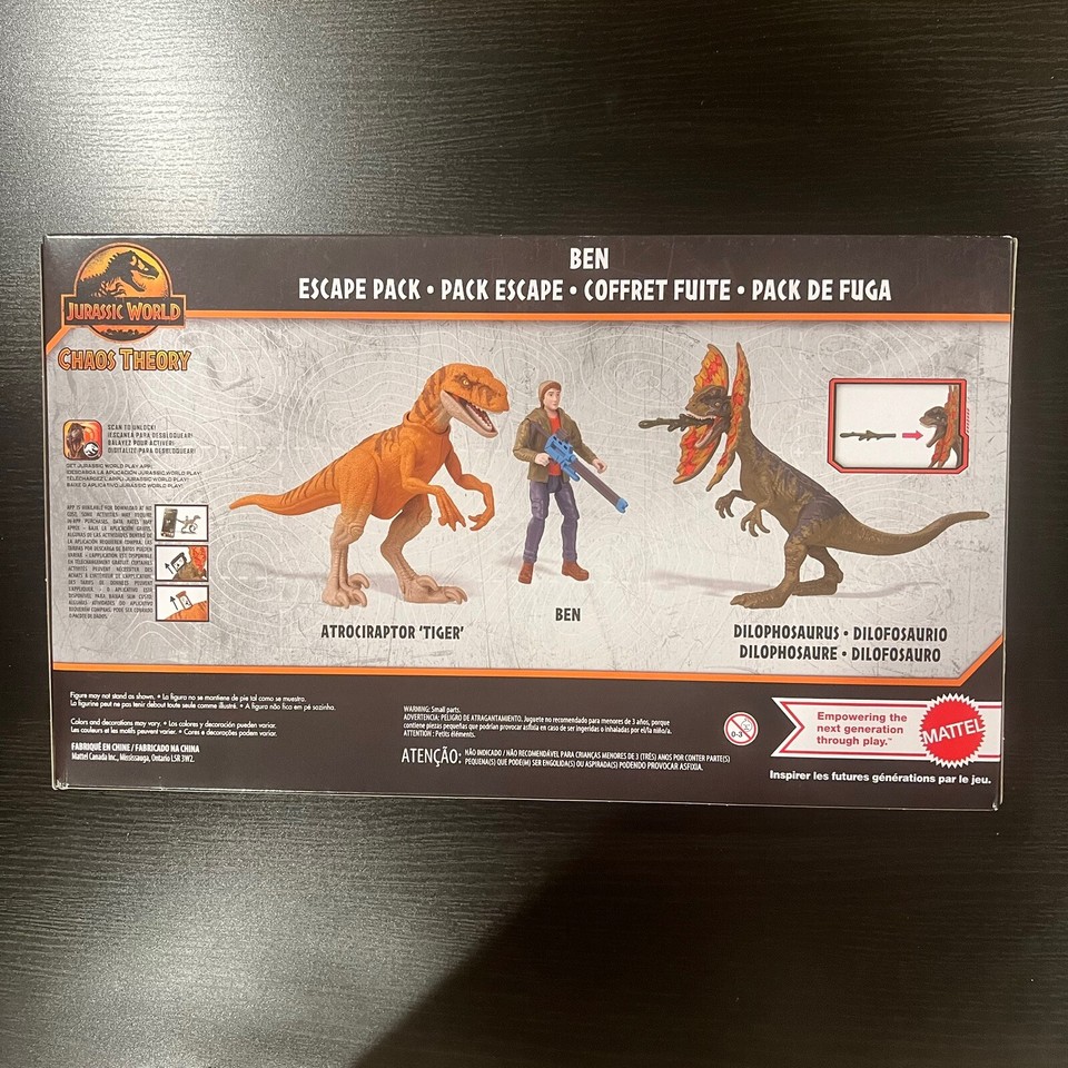 Jurassic World Chaos Theory Escape Pack Ben, Atrociraptor, And ...