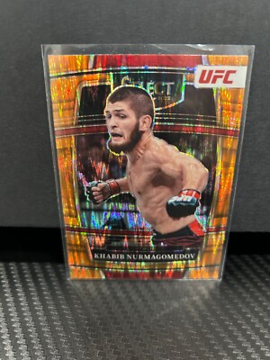 Khabib Nurmagomedov 2022 Select UFC ORANGE FLASH PRIZM #49 Concourse ...