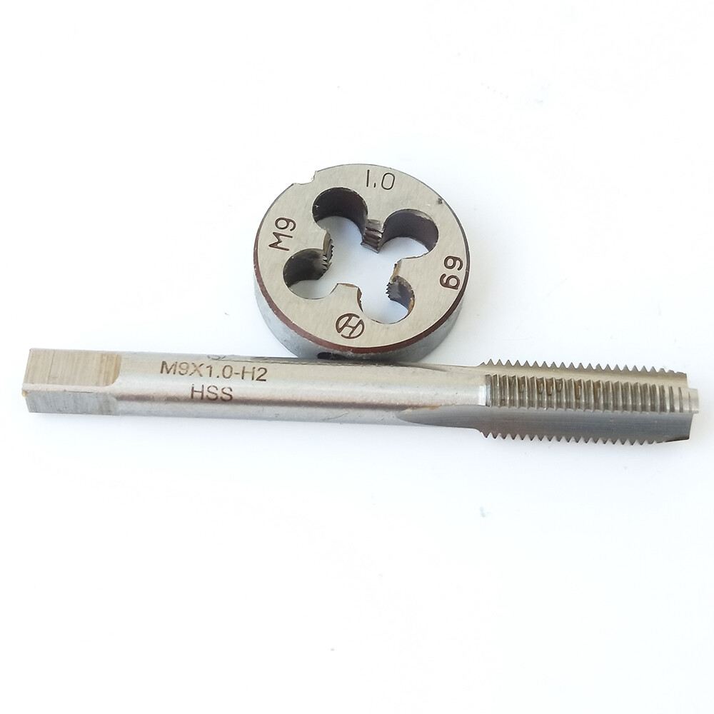 1pcs tap M9×1 + 1pcs die M9×1 brand（S）high quality M9 right hand tap ...