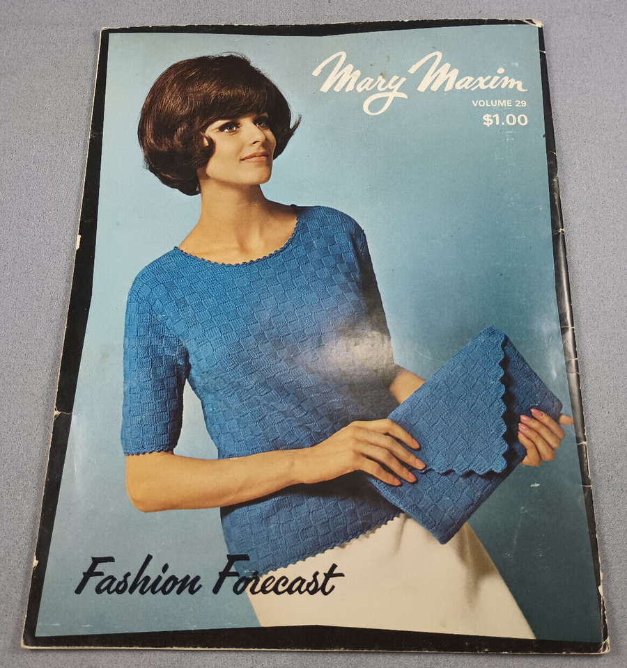 1960s Mary Maxim Patterns Vol 29 Knit Crochet Dress Coat Sweater Purse ...