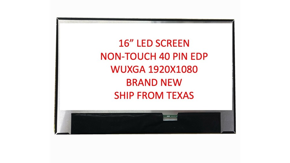 New HP P/N N98656-001 16" FHD LCD LED Screen 1920X1200 Display | eBay