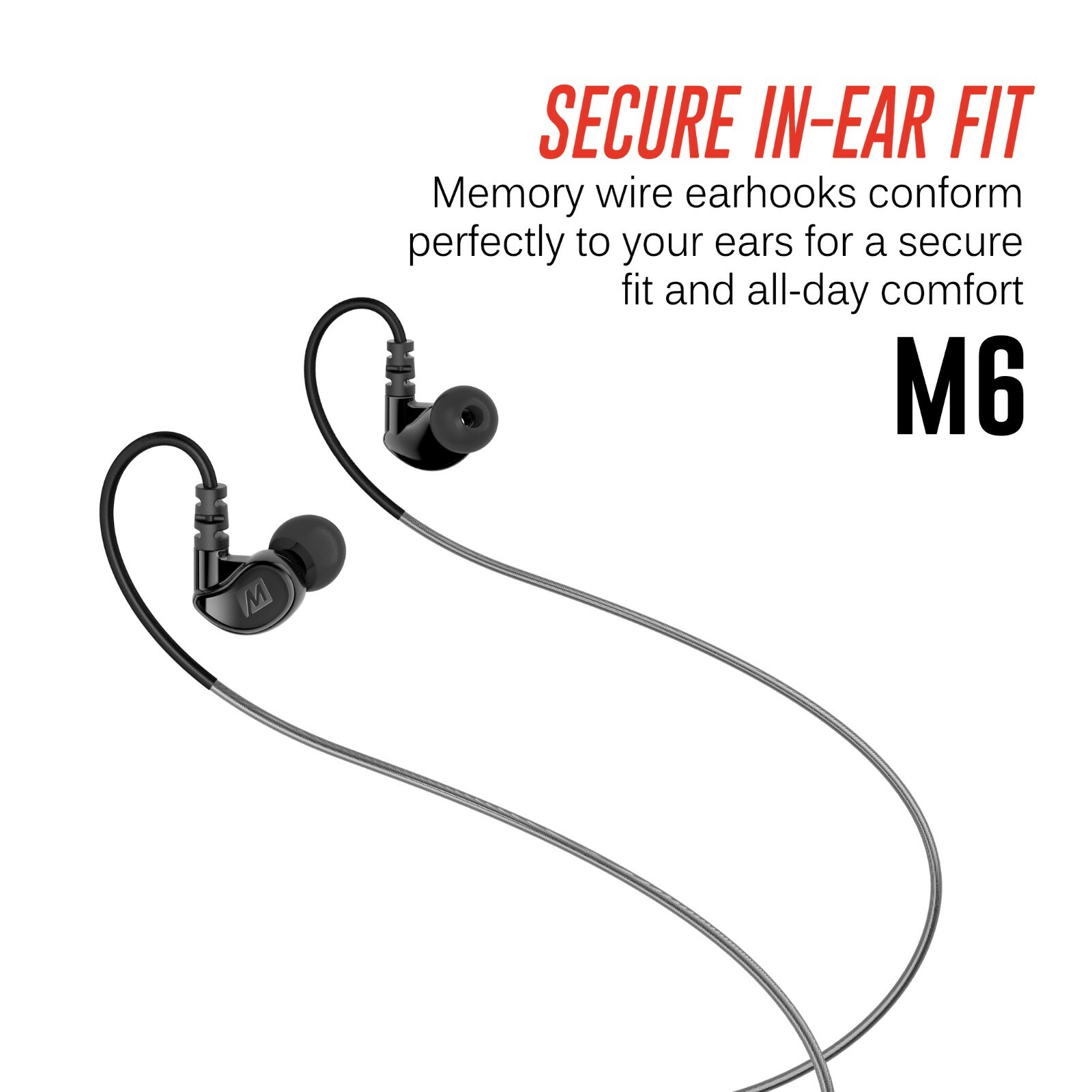 MEE audio M6 G2 Memory Wire In-Ear Wired Sports Earbud Headphones | eBay UK
