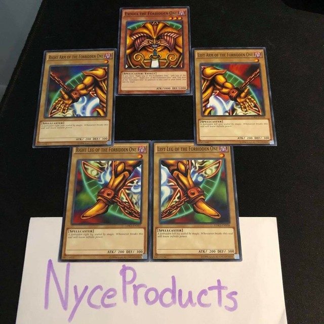 YUGIOH! COMPLETE EXODIA SET ALL 5 PIECES! The Forbidden One Common LDK2 ...