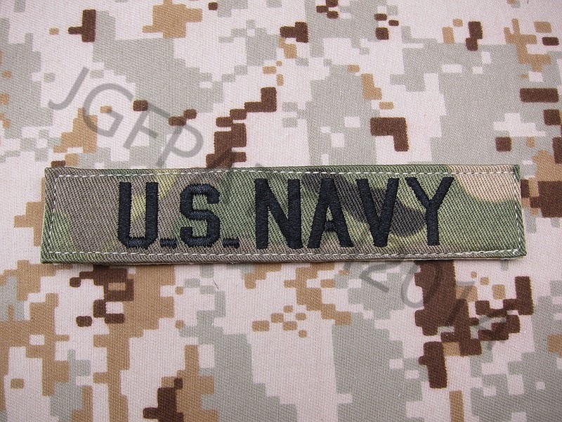 Multicam Chest Tapes Custom name Tapes ARMY NAVY Embroidery Patch Black ...