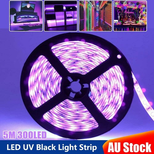 12V UV Black Light LED Strip Ultraviolet Fluorescent Fixture Rope ...
