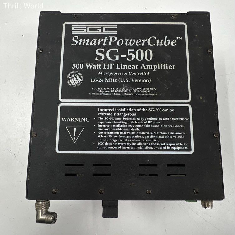 SGC SG-500 SmartPowerCube 500W HF Linear Amplifier 1.6-24 MHz Untested ...