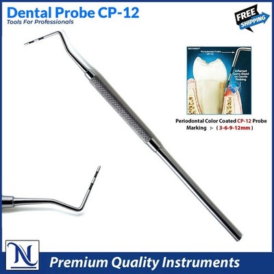 Periodontal CP-12 Probe Williams Color Coated Marking 3-6-9-12 Dental ...