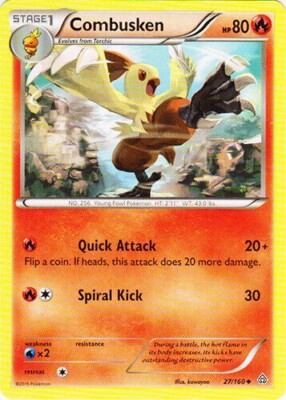 Combusken 27/160 Primal Clash Uncommon Near Mint Pokemon DNA GAMES | eBay