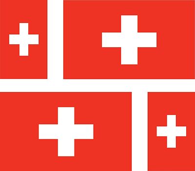 Set of 4x sticker vinyl car bumper decal outdoor swiss world flag ...