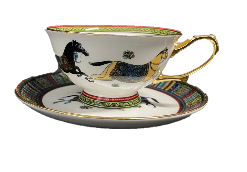 Imperial 58 pc Rare Luxury Greek Horse Cheval Banquet Dinner Set ...