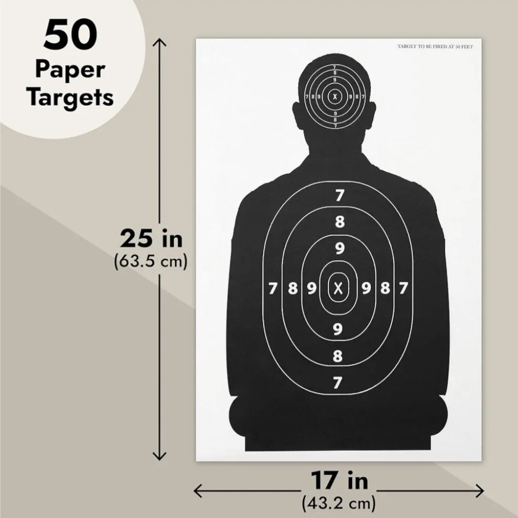 Juvale 17 x 25 inch Shooting Range Paper Silhouette Targets for ...