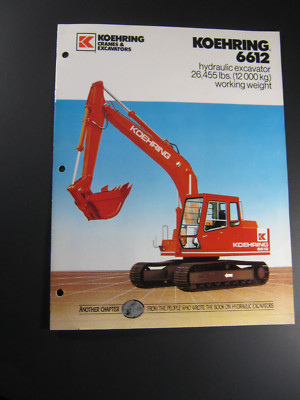 KOEHRING 6625 EXCAVATOR 8 PAGE BROCHURE | eBay