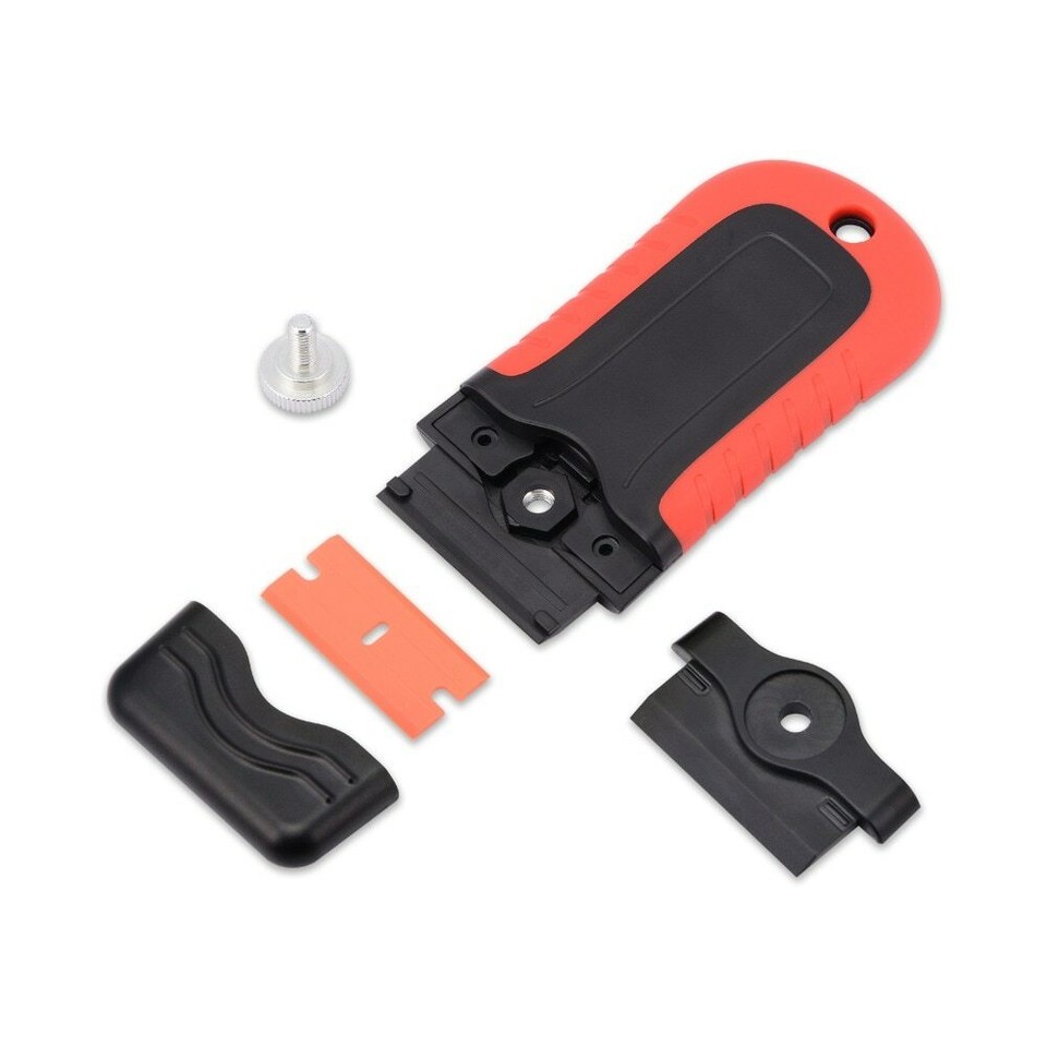 100 Pcs 1.5" Razor Blades + 2Pcs Glass Ceramic Clean Scraper Window ...