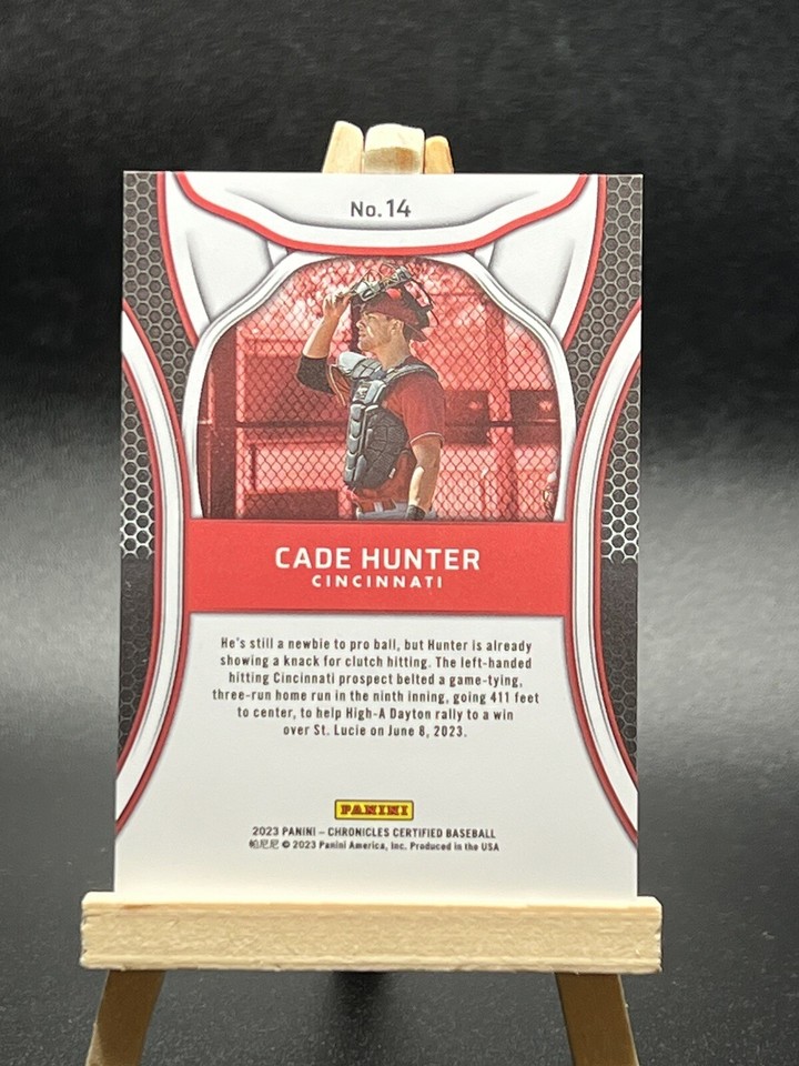 CADE HUNTER 2023 Panini Chronicles CERTIFIED GOLD #'d /25 Reds | eBay