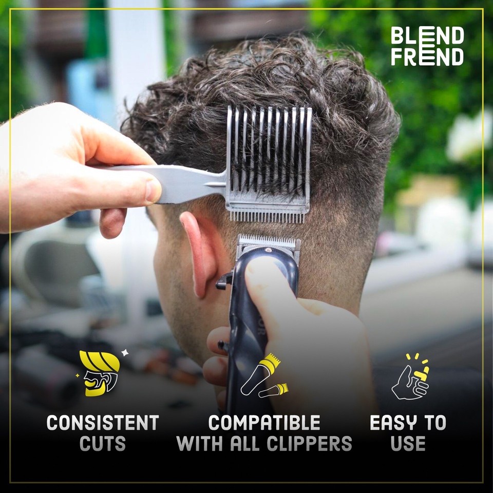 Blend Frend™ - Original Grade 1 (3mm) UK-Made Fade Comb / Hair Blending ...