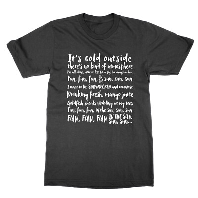 Red Dwarf lyrics Its Cold Outside t-shirt funny geek nerd top tee ...