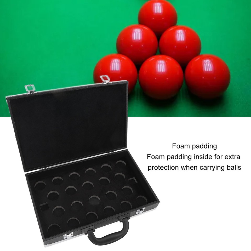 Pool Ball Storage Case Aluminum Alloy Waterproof Cover 22 Ball Carrying ...