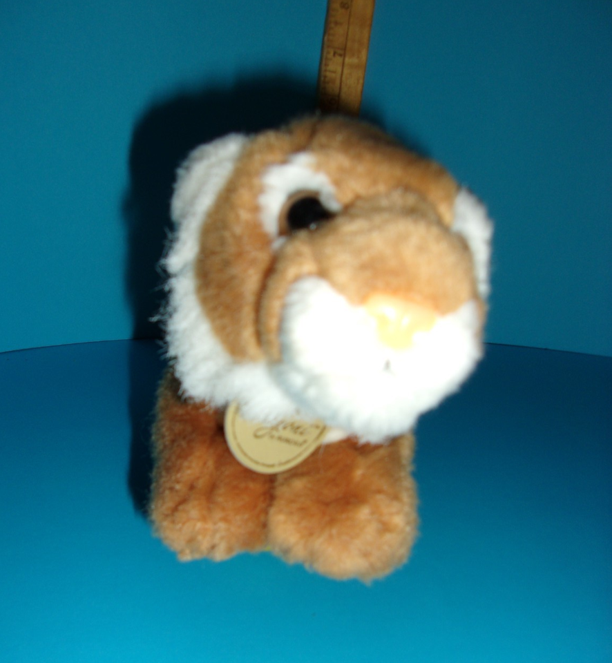 Tiger Cub Plush 8” Striped Miyoni by Aurora Laying Flat Stuffed Animal ...
