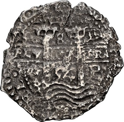 Capitana Shipwreck (1654) BOLIVIA, Potosi, cob 8 reales, 1654 E, with ...