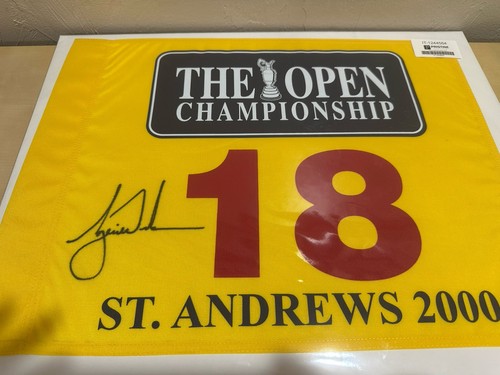 Tiger Woods Autographed 2000 British Open Pin Flag #/500 UDA | eBay
