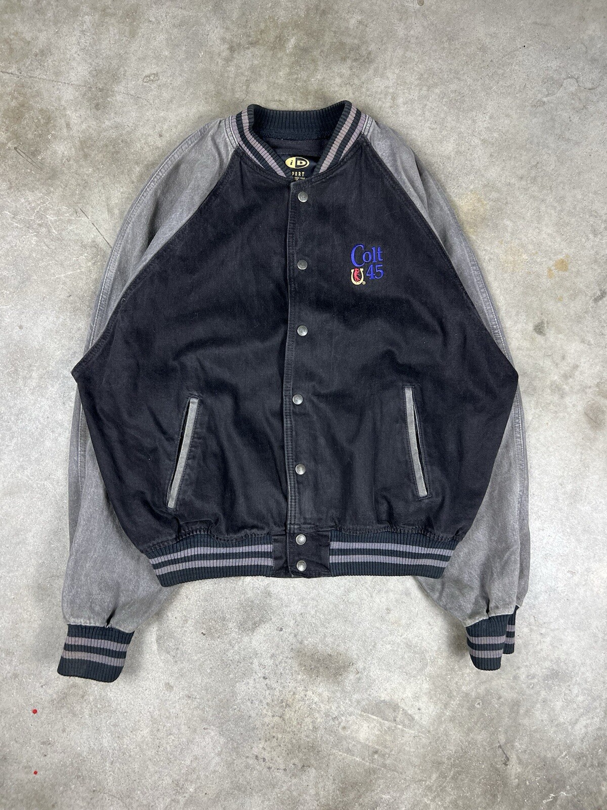 Vintage Colt 45 Malt Liquor Varsity Jacket Mens XL B… - Gem