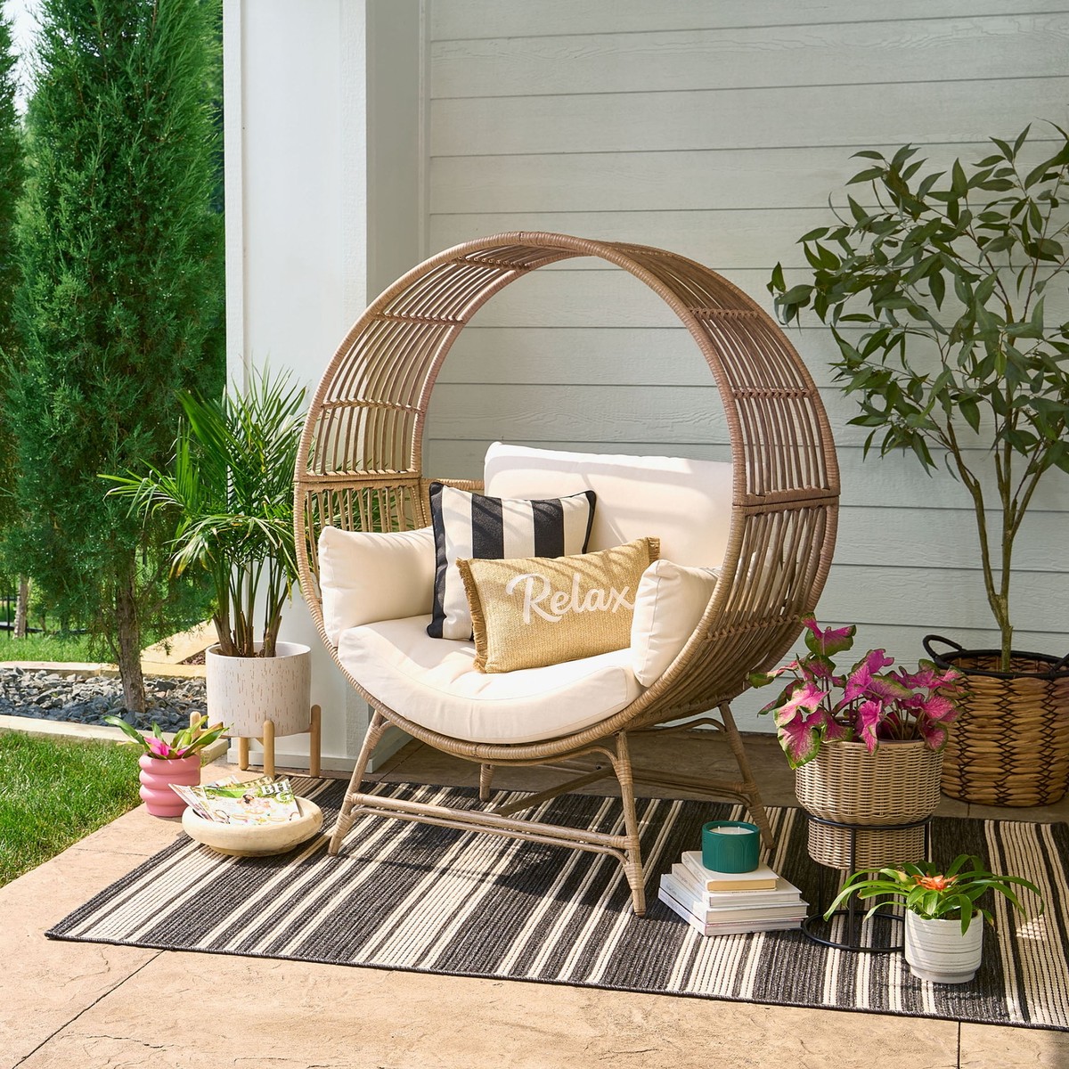 Better homes and gardens wicker porch swing store