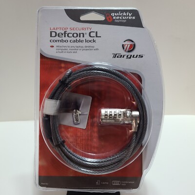 Defcon CL Laptop Security 6.5 Feet Combo Cable Lock from Targus. | eBay