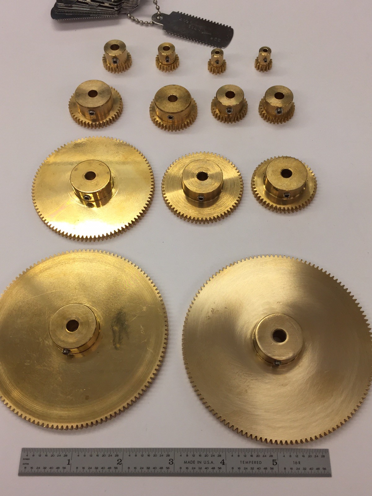 32 PITCH SOLID BRASS SPUR GEARS DIY GEARS BOSTON MA. MAKER, ROBOT ...