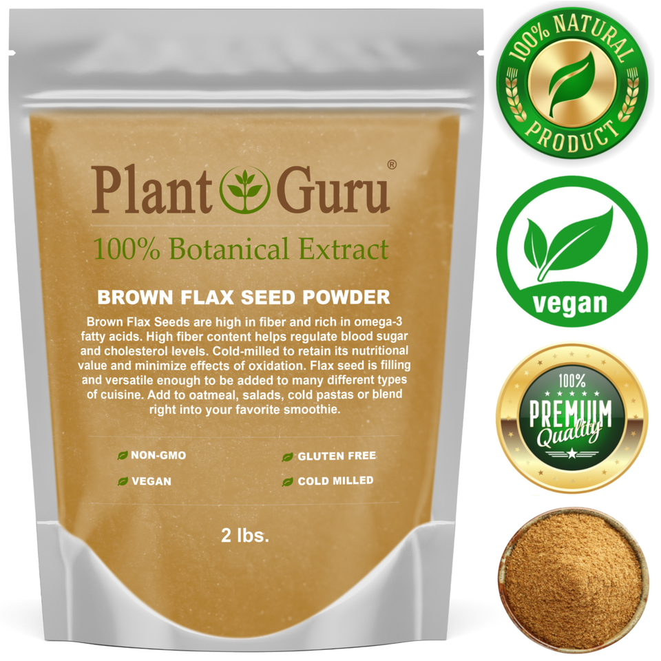 Ground Flax Seed Powder BROWN & GOLDEN 100% Pure Linseed Flaxseed Meal ...