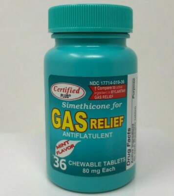 1-PK Assured Simethicone Gas Relief Chewable Tablets 80mg Anti-Gas ...