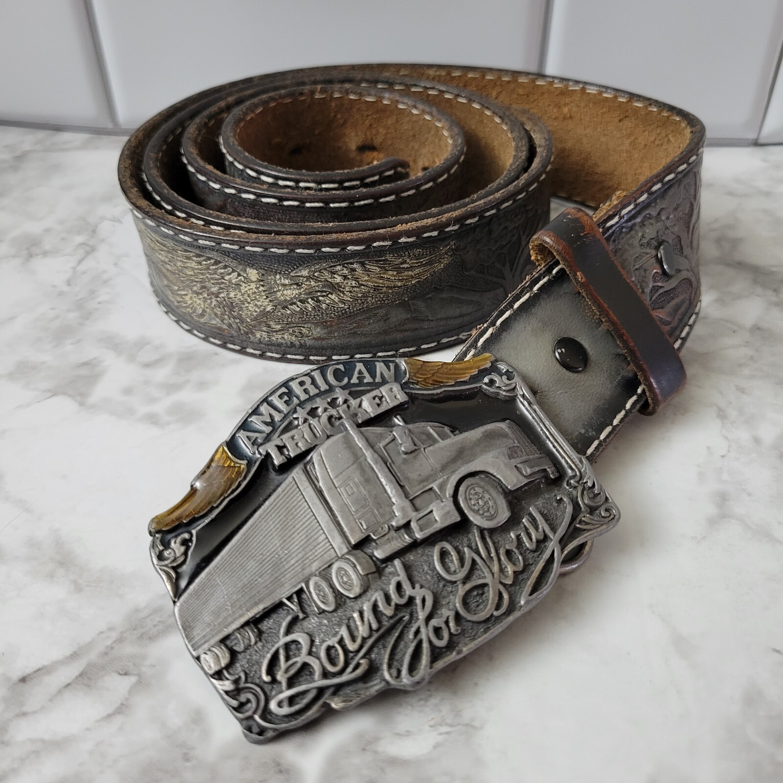 Rockmount Ranch Wear Eagle Rabbit Scene Belt & Siskiy… - Gem