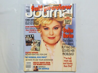 SEPTEMBER 1992 LADIES HOME JOURNAL MAGAZINE DELTA BURKE AV | eBay