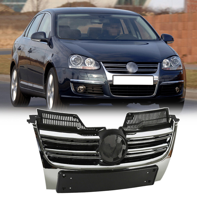 Fit 2005-2010 VW Volkswagen Jetta MK5 Sedan Front Upper Chrome Grille ...