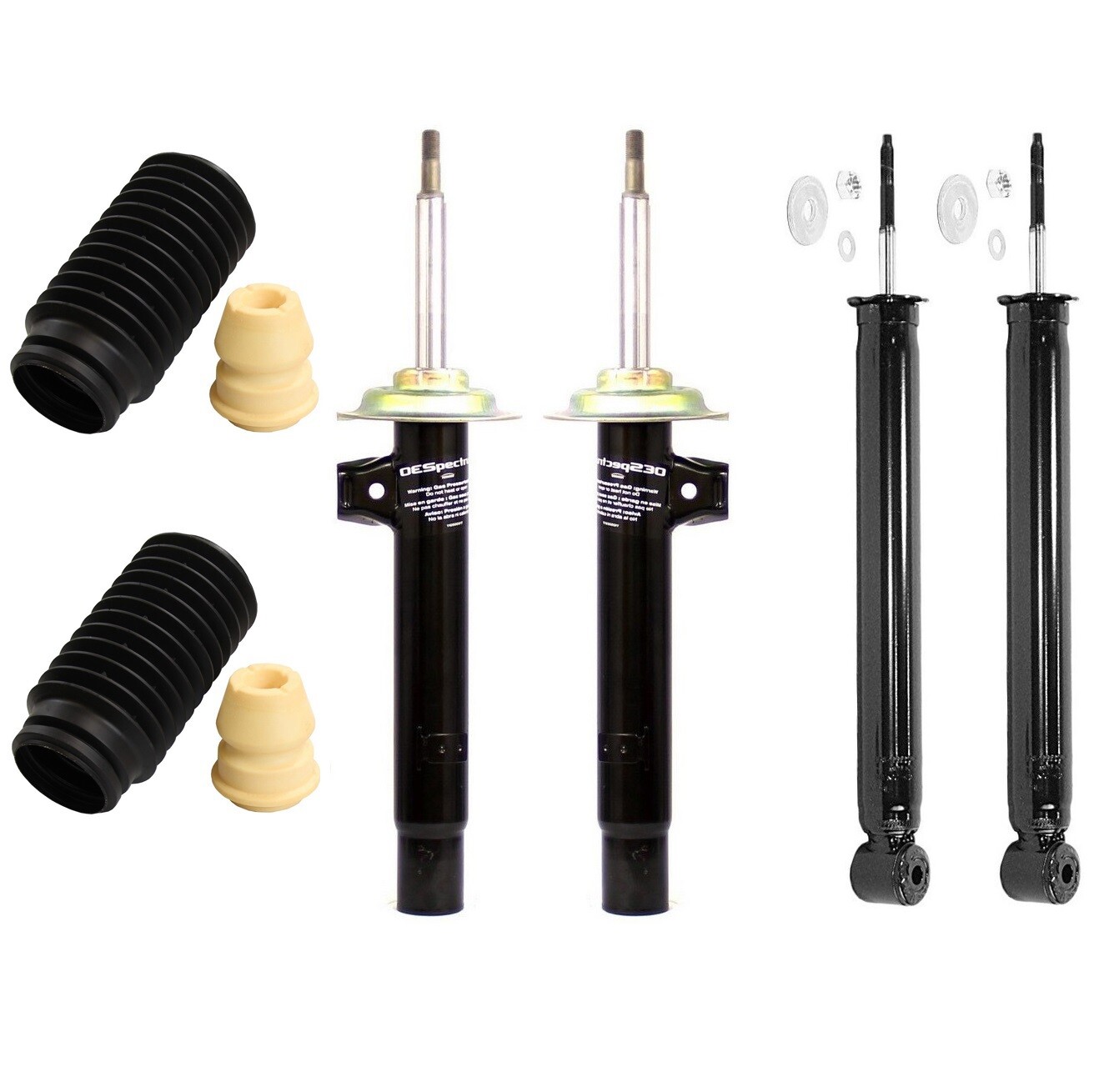 Monroe Front Struts and Bellows & Rear Shocks Kit For BMW E46 320i 325i ...