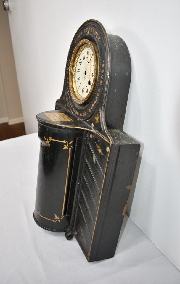 Antique “Simplex” Time Recorder Clock by EG Watkins for Heywood ...