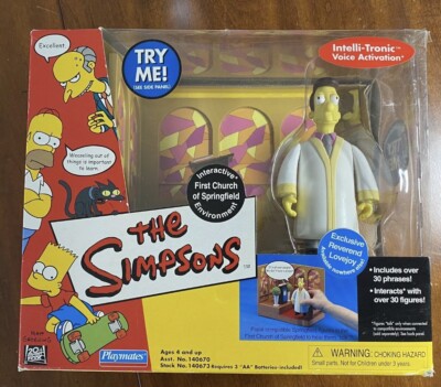 The Simpsons Reverend Lovejoy Figure World Of Springfield Church ...
