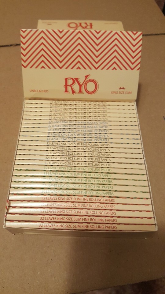 25 packs RYO "GIFTS PRINT" king size slim 108*45mm rolling papers (32 ...