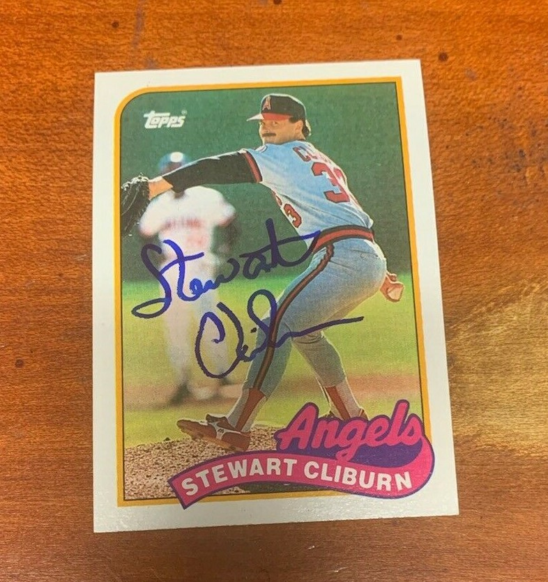 1989 Topps Card #649 Stu Cliburn California Angels SIGNED AUTO ...
