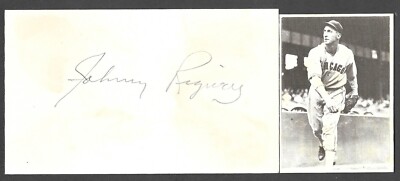 Johnny Rigney ( Debut 1937 ) WHITE SOX SIGNED AUTOGRAPH AUTO 3x5 INDEX ...
