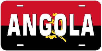 Angola Flag with Country Name Novelty Car Tag License Plate | eBay
